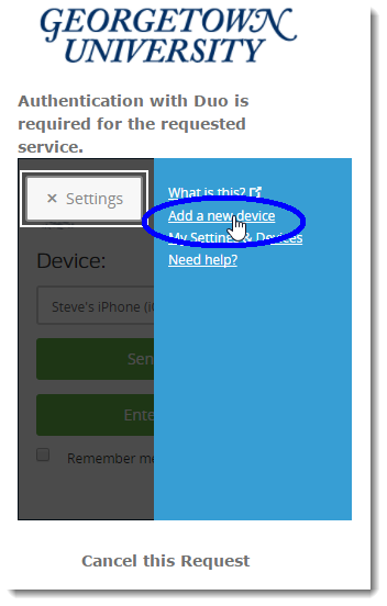 Adding a Device to Your Duo Account | University Information Services ...