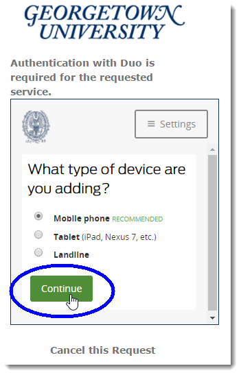 Adding a Device to Your Duo Account | University Information Services ...