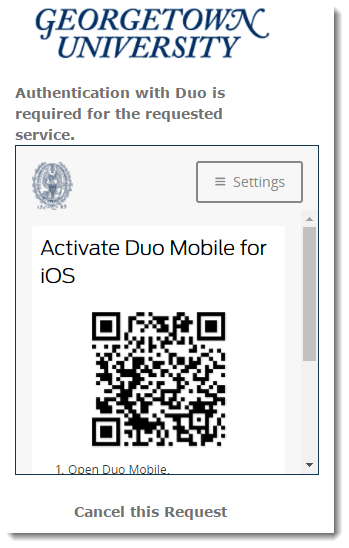 Reactivating a Device in Duo | University Information Services ...