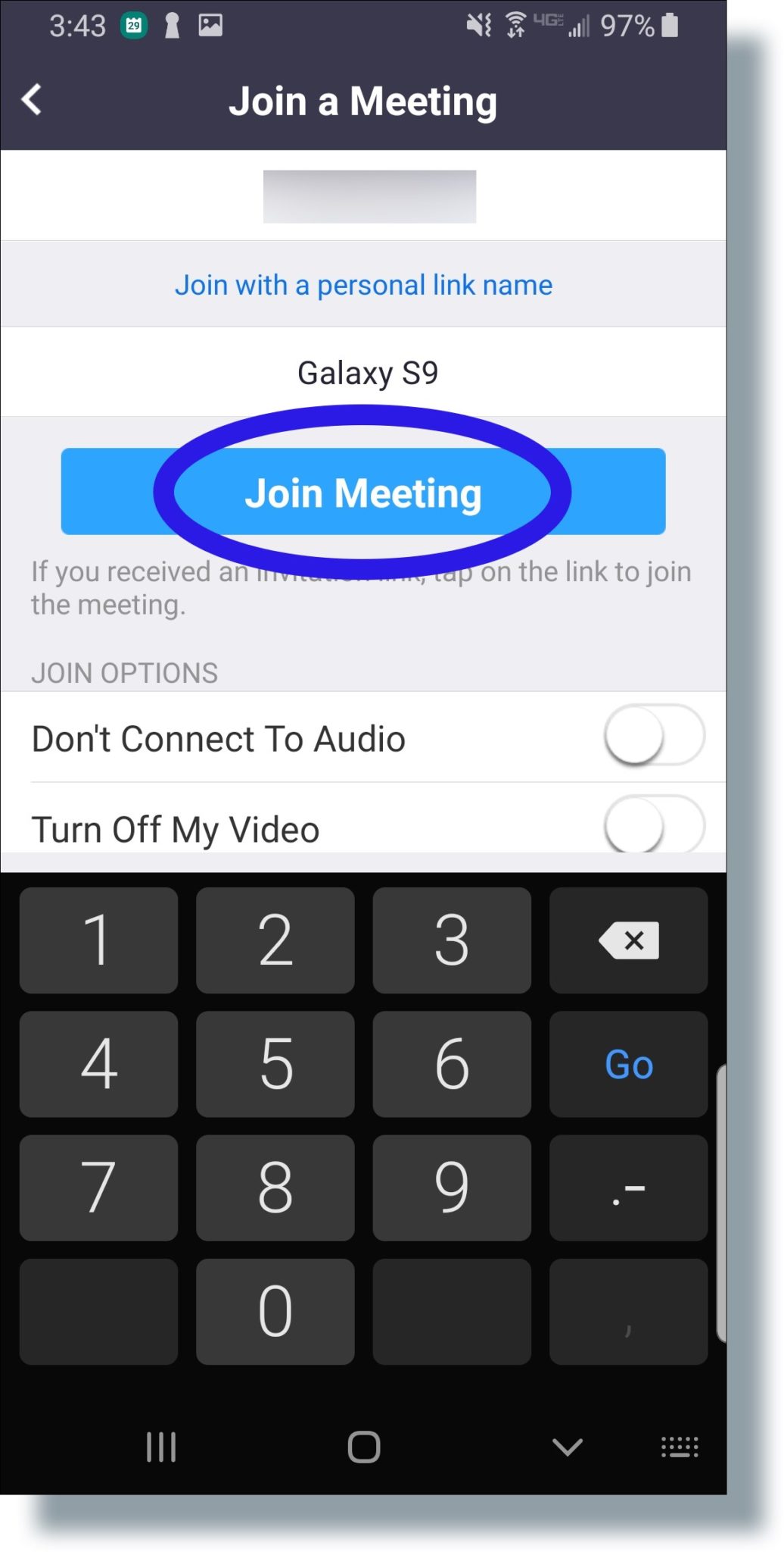 Joining a Zoom Meeting (Android) | University Information Services ...