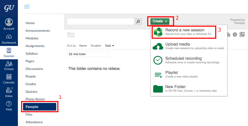 Panopto: Get Started | University Information Services | Georgetown ...