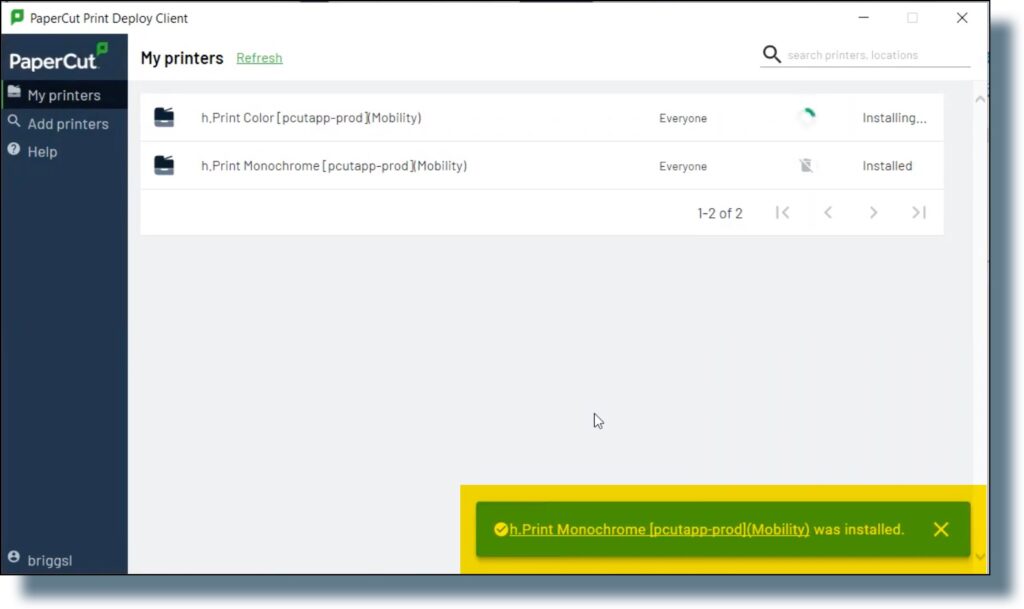 Installing the PaperCut Print Client | University Information Services ...