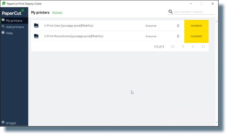 Installing the PaperCut Print Client | University Information Services ...