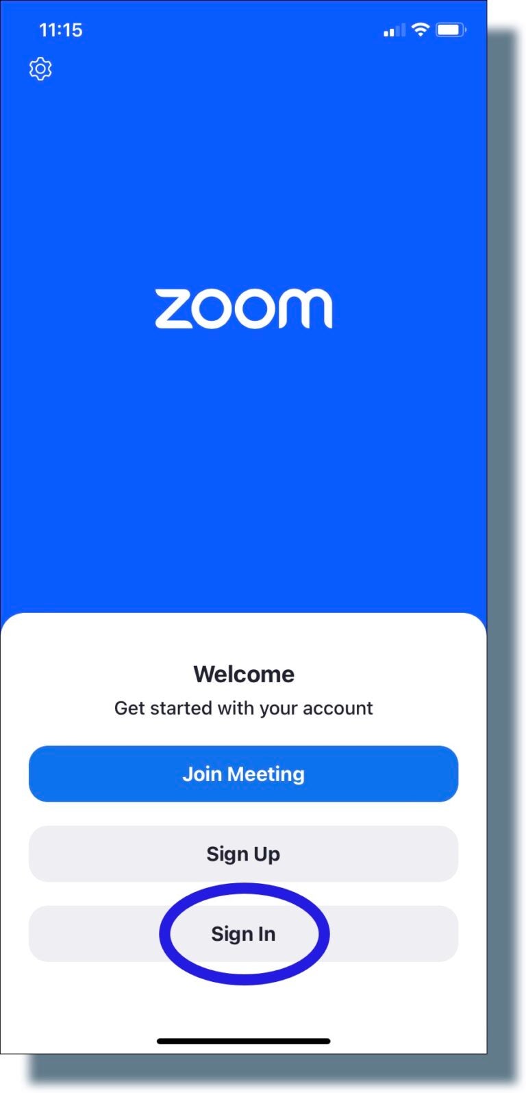 Signing in to Zoom (iOS) | University Information Services | Georgetown ...