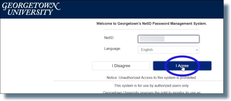 Changing Your Password If You're New to Georgetown - University ...