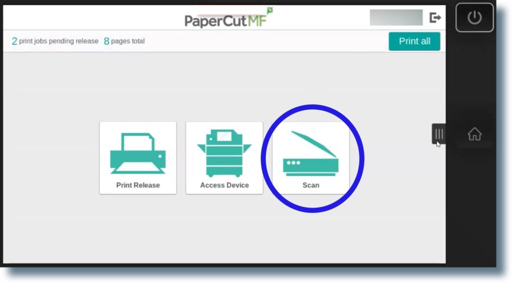 Scanning a Document on a GU PaperCut Printer | University Information Services | Georgetown ...