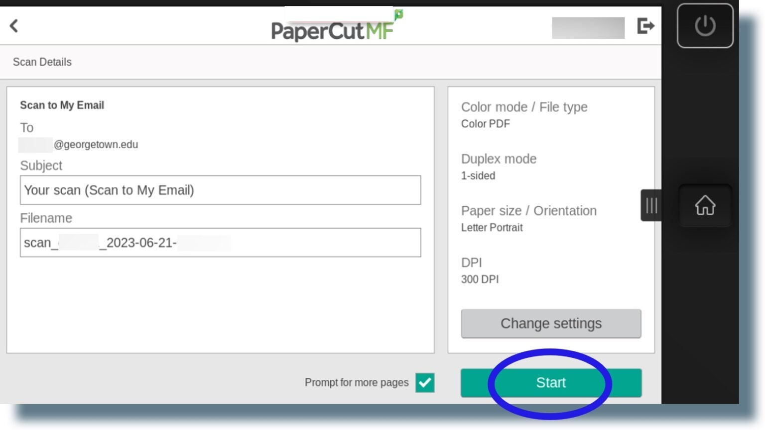 Scanning a Document on a GU PaperCut Printer | University Information ...