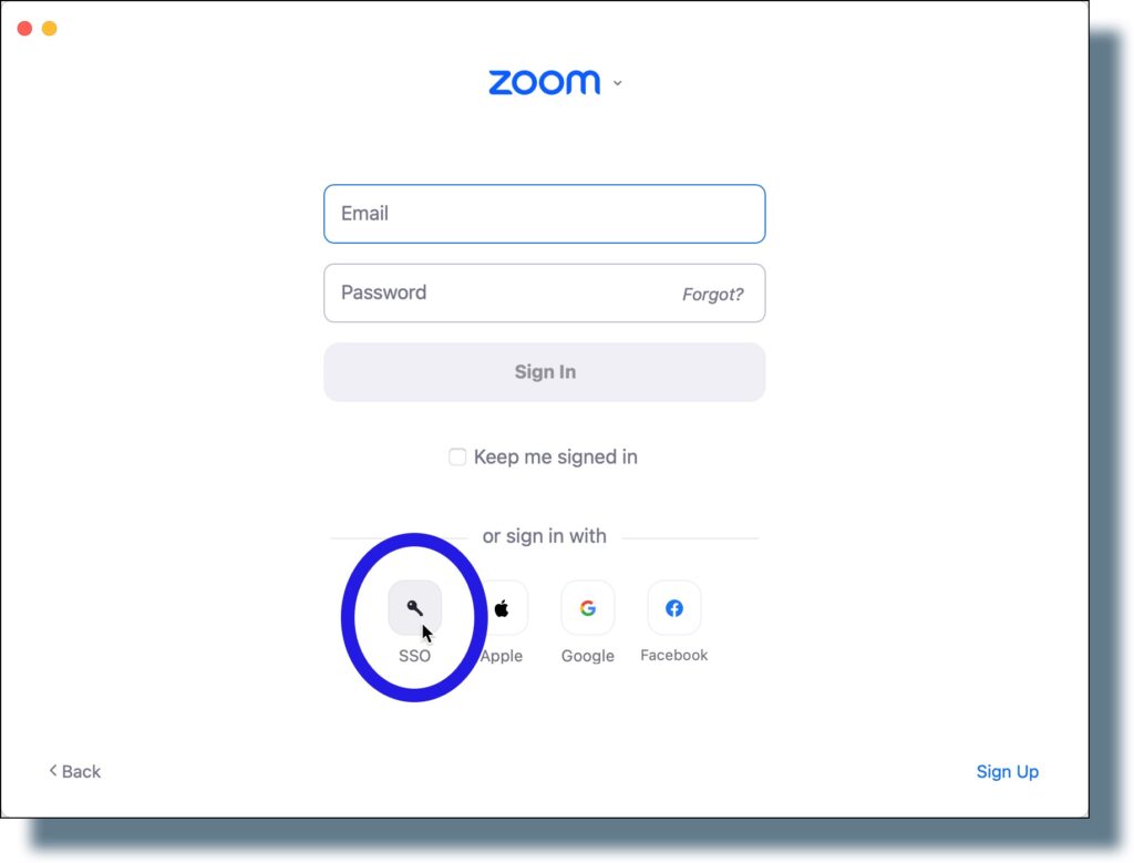 Signing in to Zoom (Mac) | University Information Services | Georgetown ...