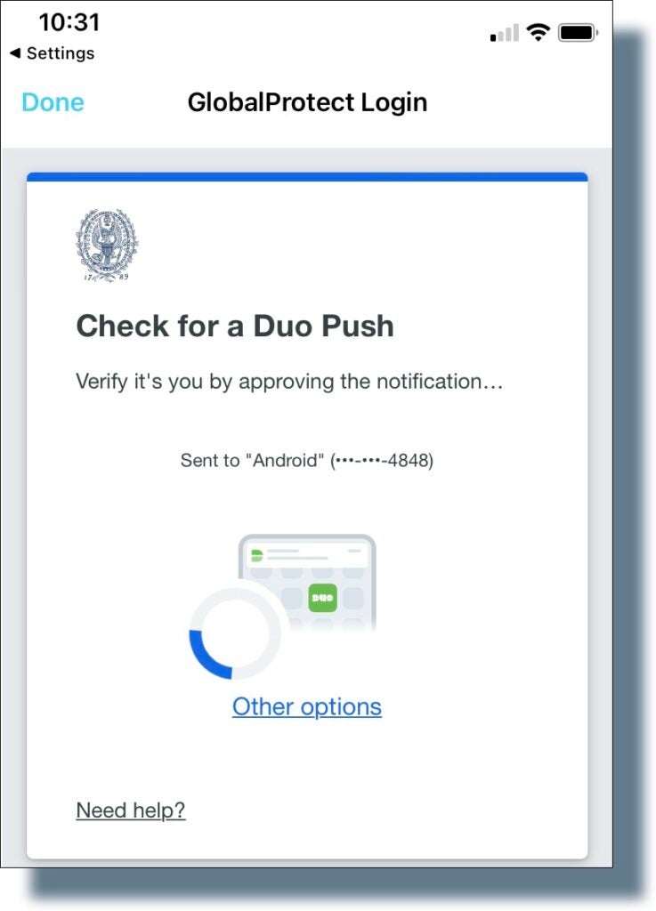Connecting to the GlobalProtect VPN (iOS) | University Information ...