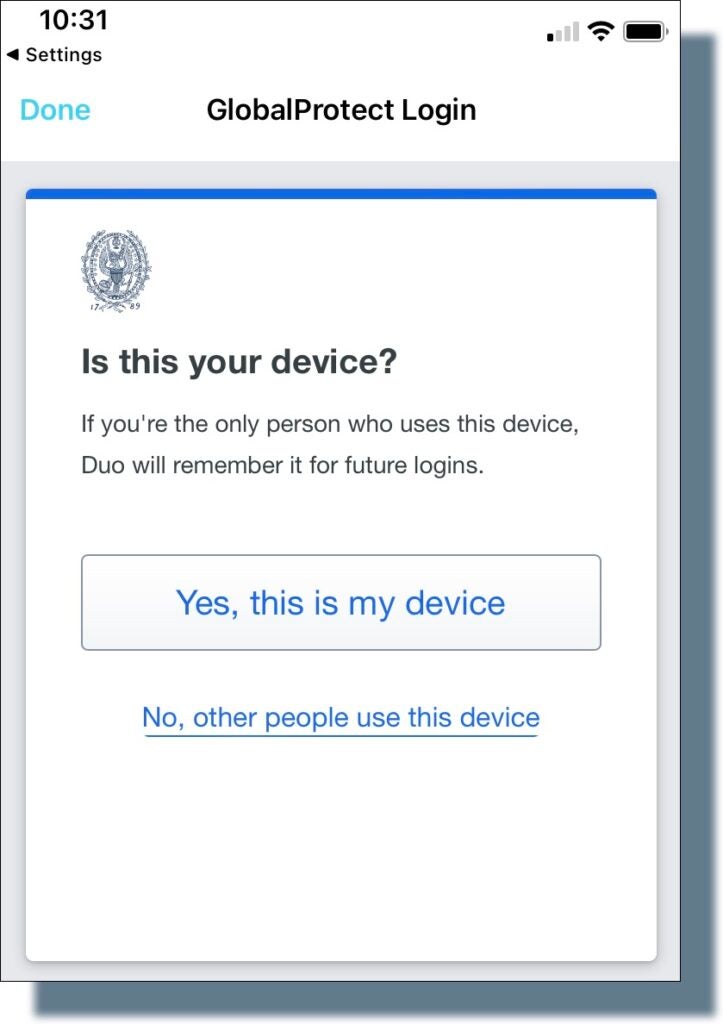 Installing the GlobalProtect VPN Client (iOS) | University Information ...