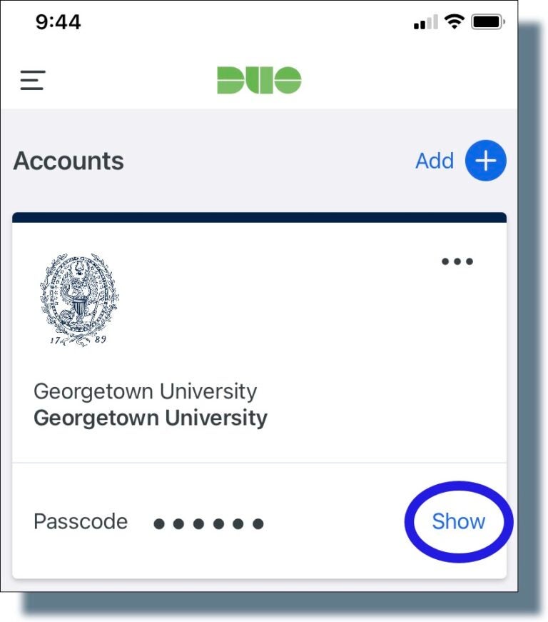 Logging in to a GU Application with a Duo Mobile Passcode | University ...